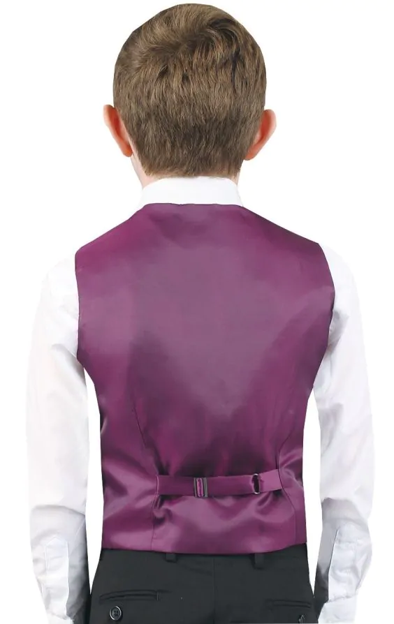 Dobell Boys Purple Paisley Vest | Dobell