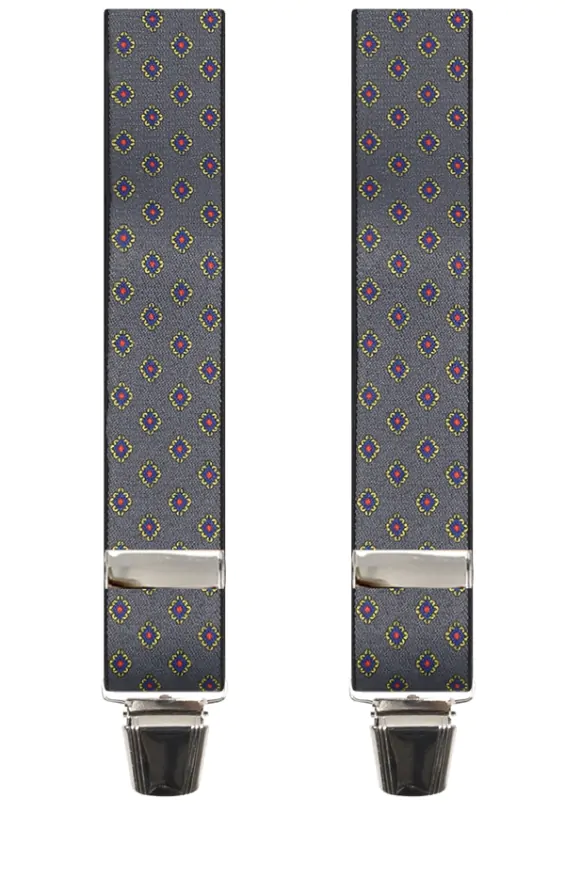 Grey Diamond Pattern Braces | Dobell