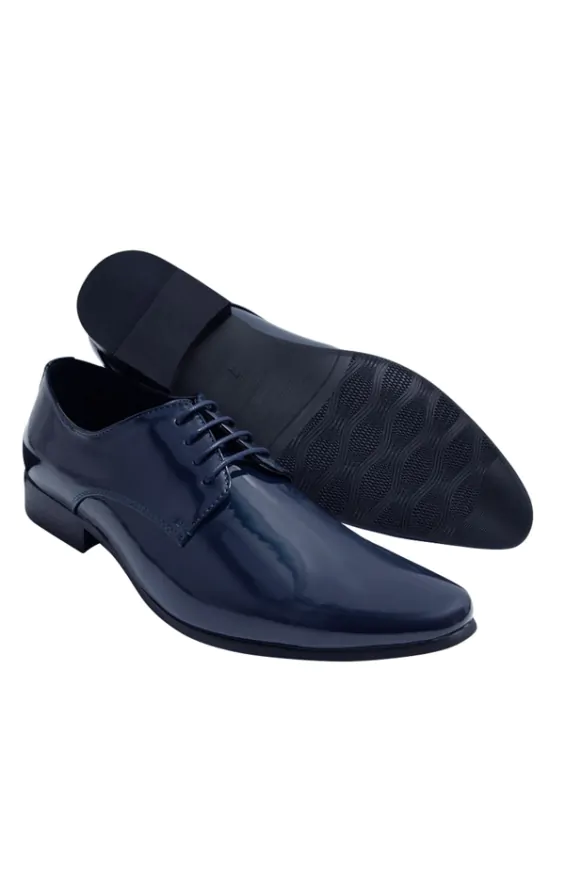 Blue Patent Contemporary Dress Shoes | Dobell