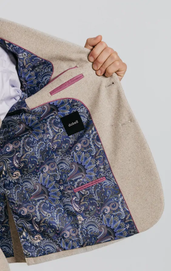 Stone Twill Tweed 3 Piece Suit | Dobell