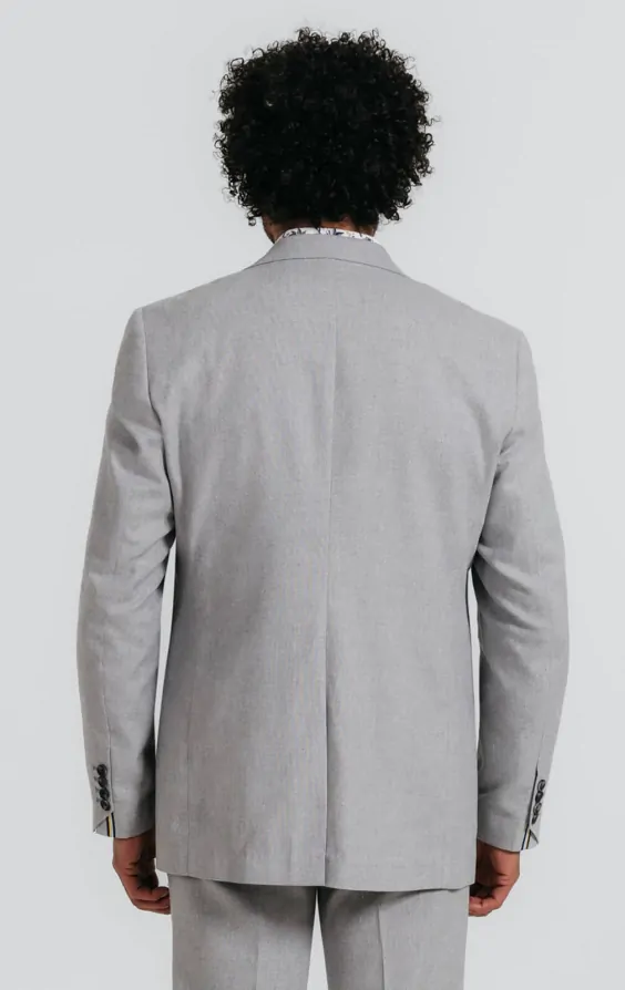 Light Grey Linen Suit Jacket | Dobell