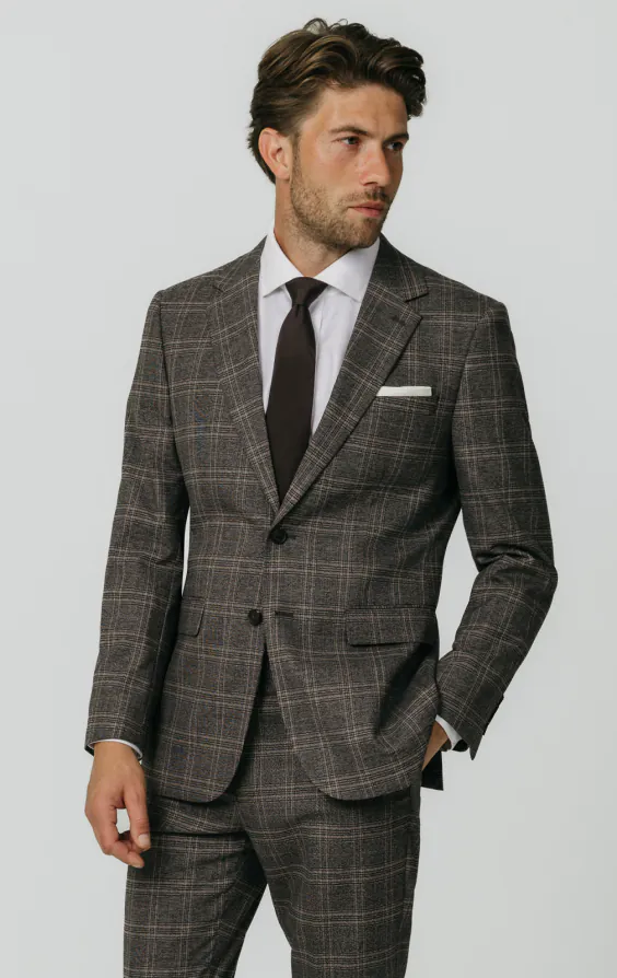 Brown Check Suit | Dobell
