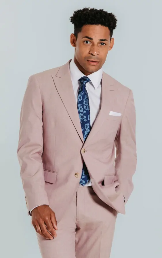 Dusty Pink Suit with Peak Lapel | Dobell