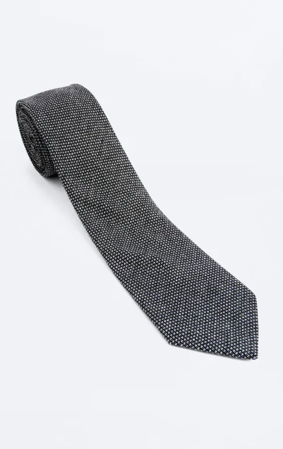 Grey Weave Tie | Dobell