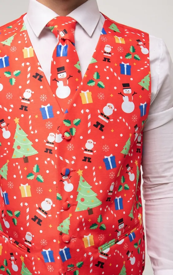 Festive Fun Red Christmas Vest | Dobell