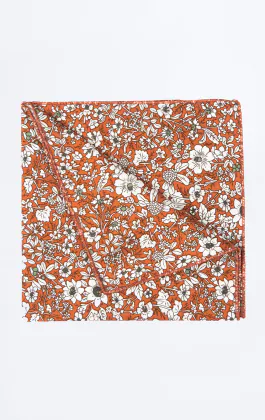 Orange Floral Handkerchief | Dobell