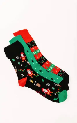 Festive Fun Christmas Socks 3 Pair Pack | Dobell