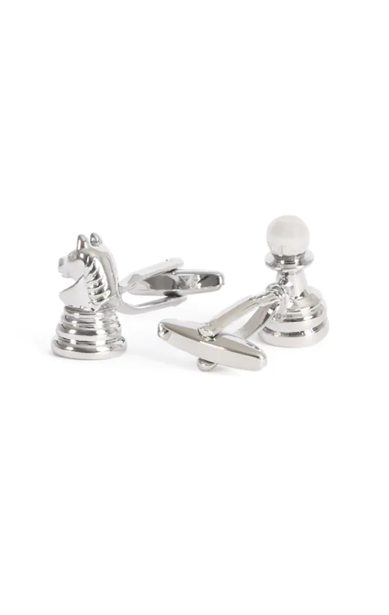 Pawn and Knight Chess Piece Cufflinks | Dobell