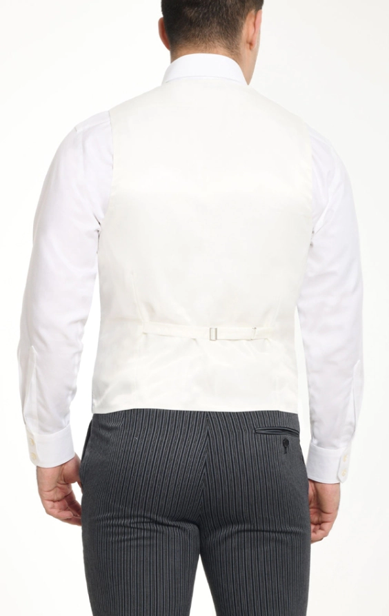 Dobell Sky Blue Twill Double Breasted Morning Suit Vest with Shawl ...